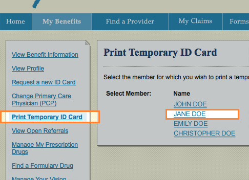 Temporary Id Template